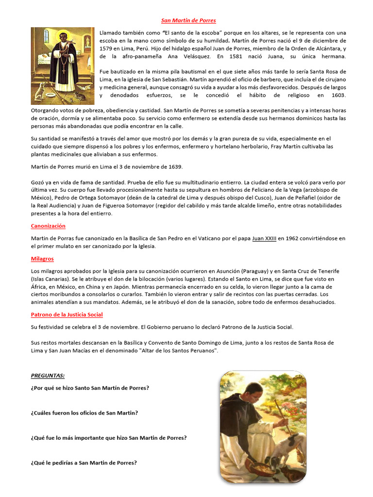 SESION #27 - San Martin de Porres | PDF