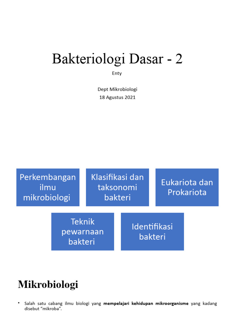 Bakteriologi Dasar - 2 | PDF | Sains & Matematika