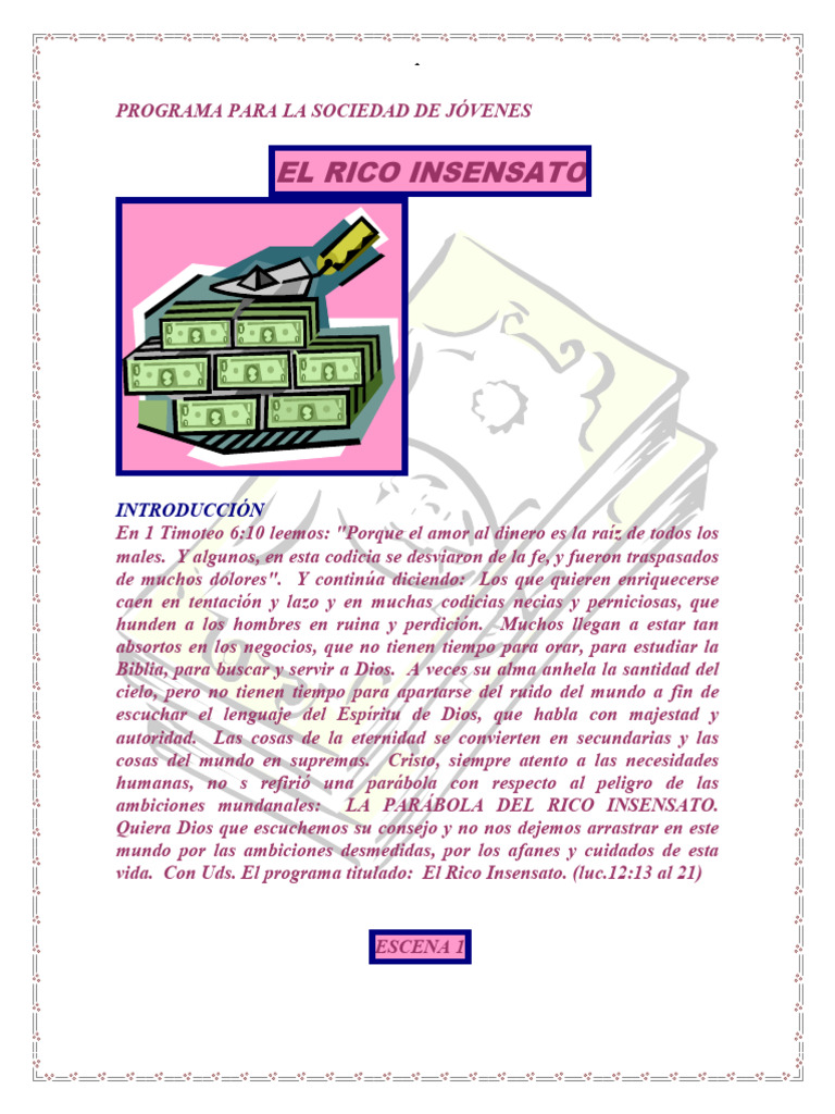 El Rico Insensato | PDF | Creencia religiosa y doctrina