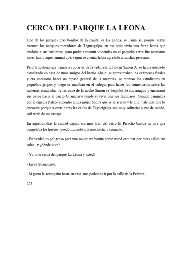 Cerca Del Parque La Leona | PDF
