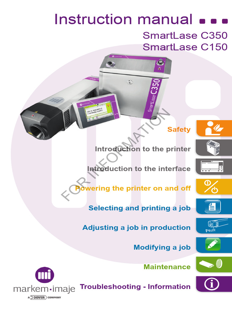 SmartLase C350 and C150 Instruction Manual | PDF | Laser | Waste