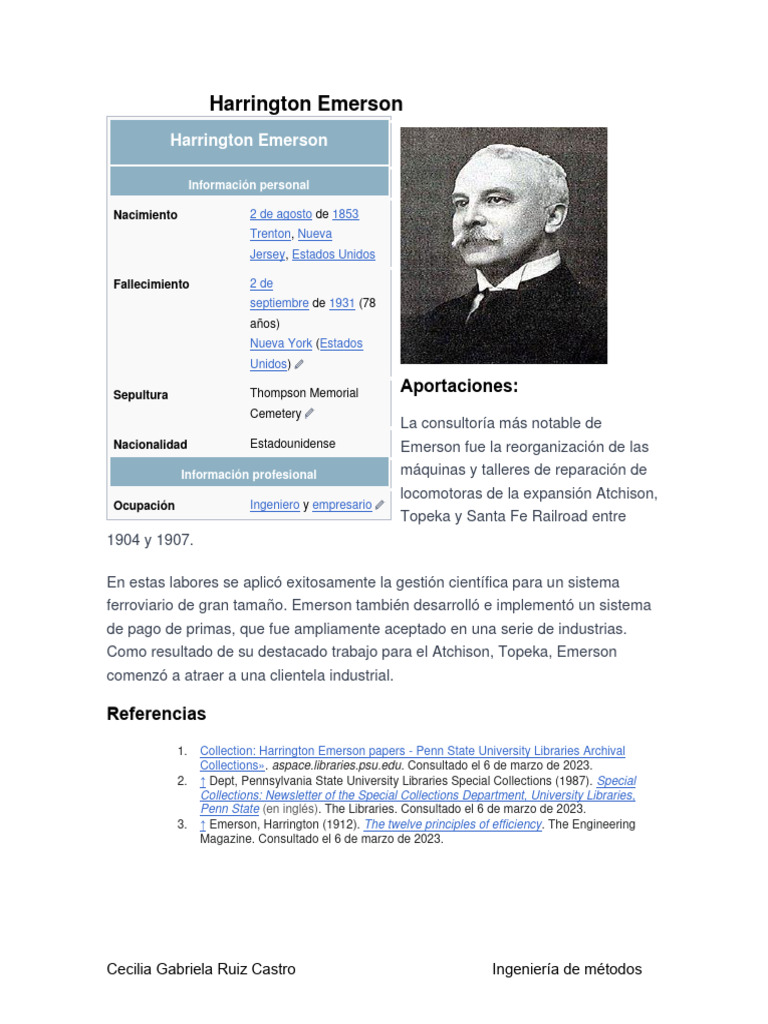 Harrington Emerson | PDF