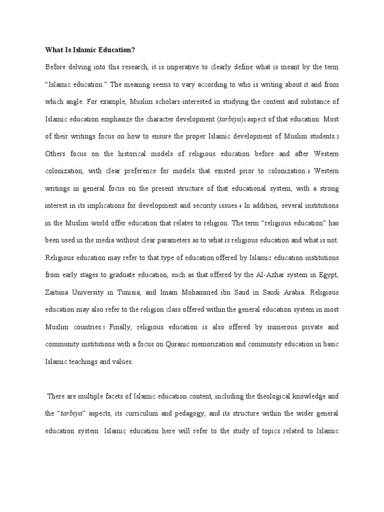 What Is Islamic Education | PDF | Muslim World | Curriculum