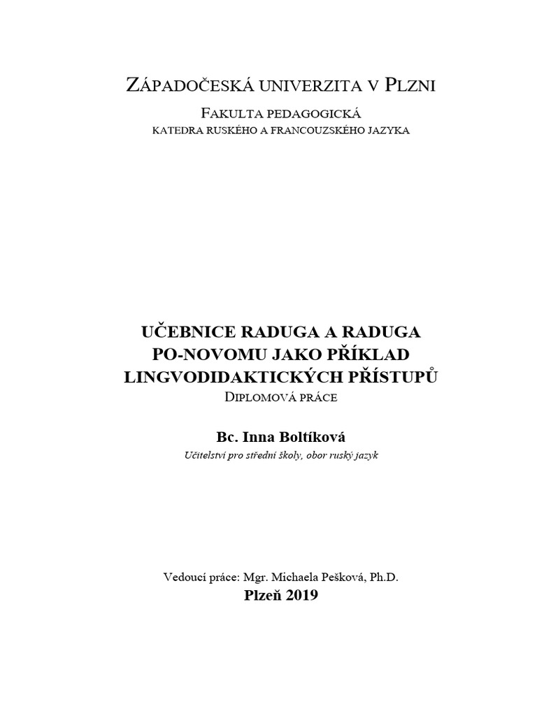 Diplomova Prace - Inna Boltikova | PDF