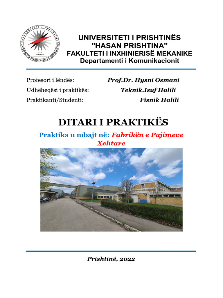 Ditari I Praktikes - Update (AutoRecovered) | PDF