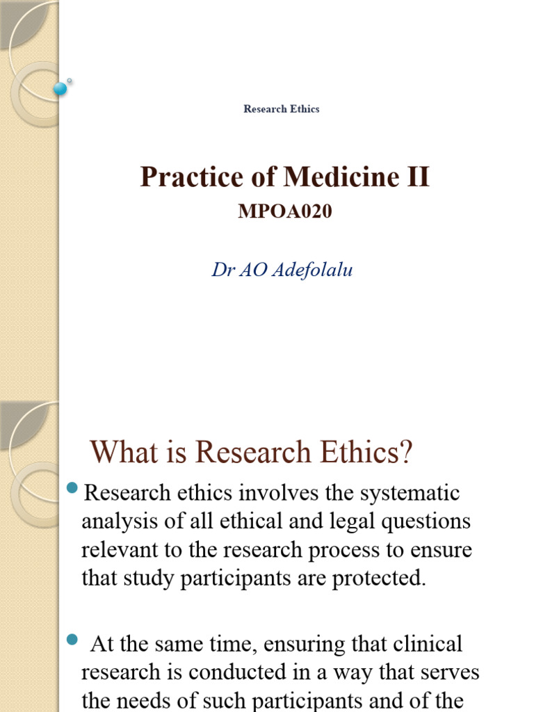 Research Ethics | PDF
