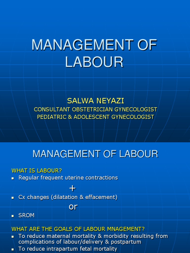 Management of First Stage of Labour | PDF | Self-Improvement
