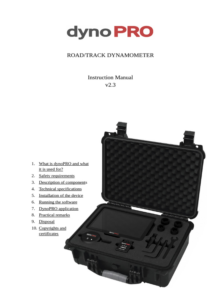User Manual DynoPRO | PDF | Computer Engineering | Computing