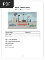 Csec Human and Social Biology Sba Topics | PDF