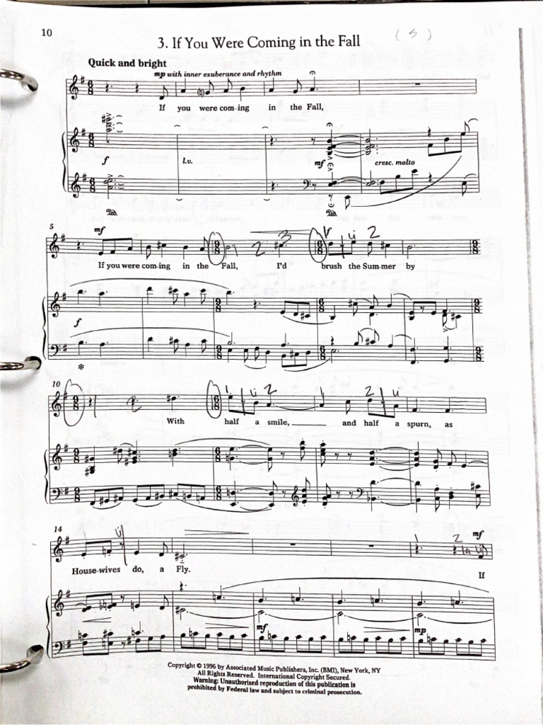 If You Were Coming in The Fall | PDF