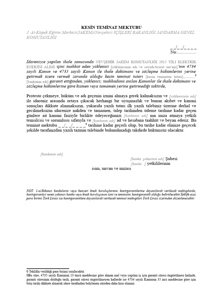 2014 151140 KesinTeminatMektubu KIK025 2 M | PDF