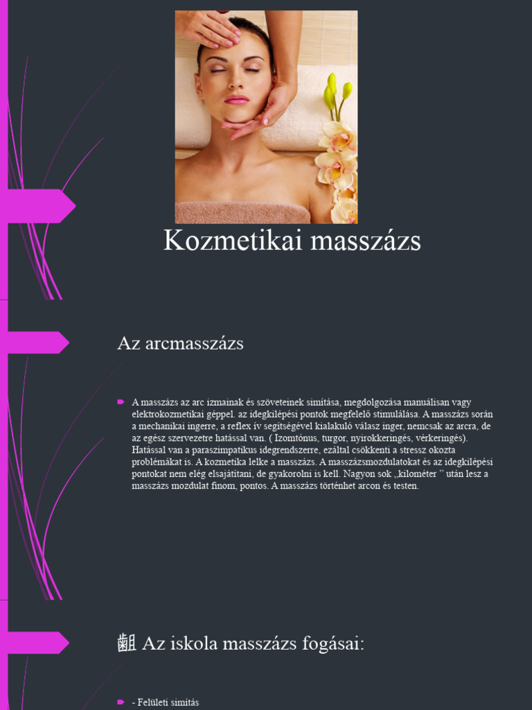 Kozmetikai Masszázs | PDF