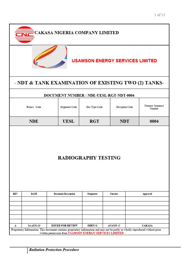 Nde Uesl RGT NDT 0004 | PDF | Radiation Protection | Ionizing Radiation