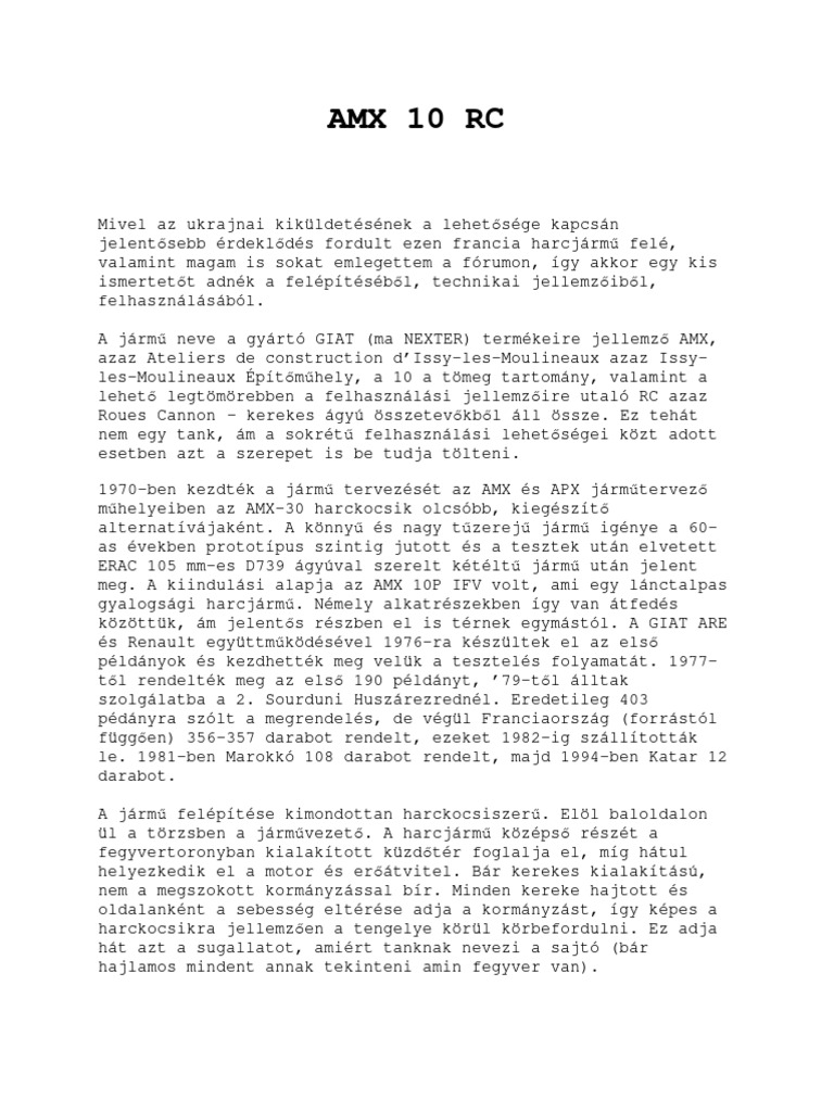 Amx 10 RC | PDF