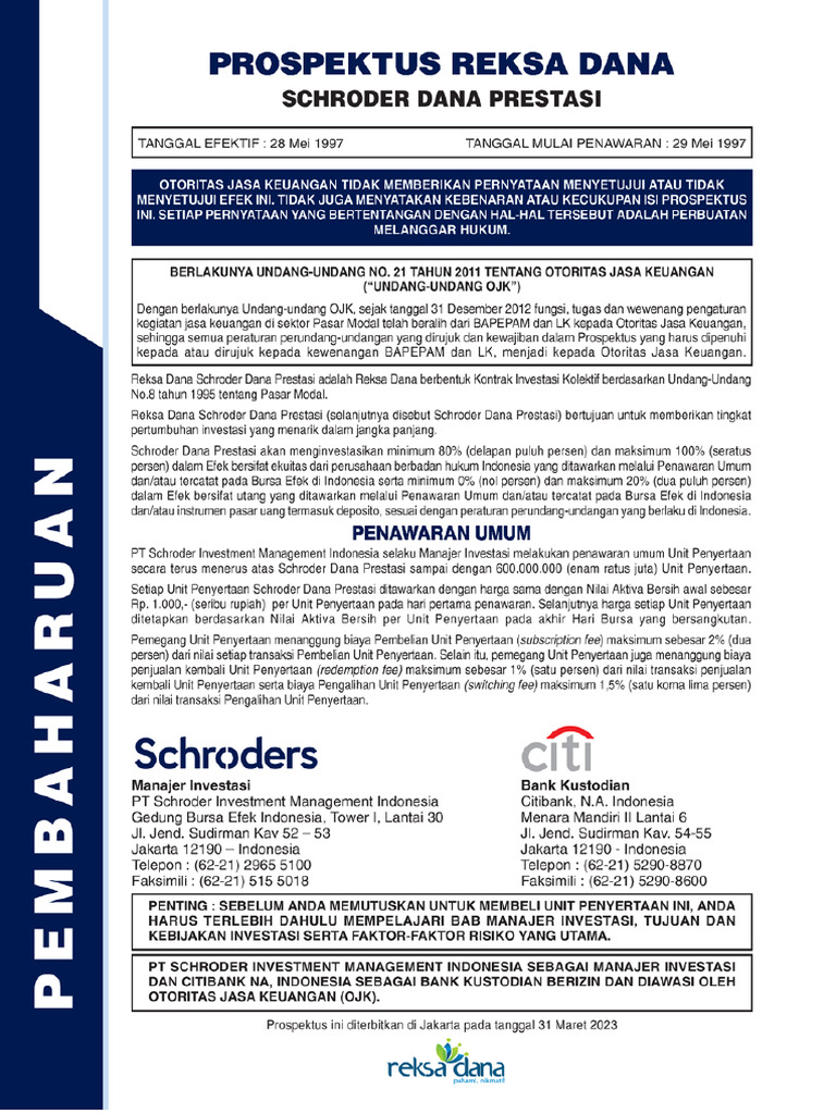 Schroder Dana Prestasi | PDF