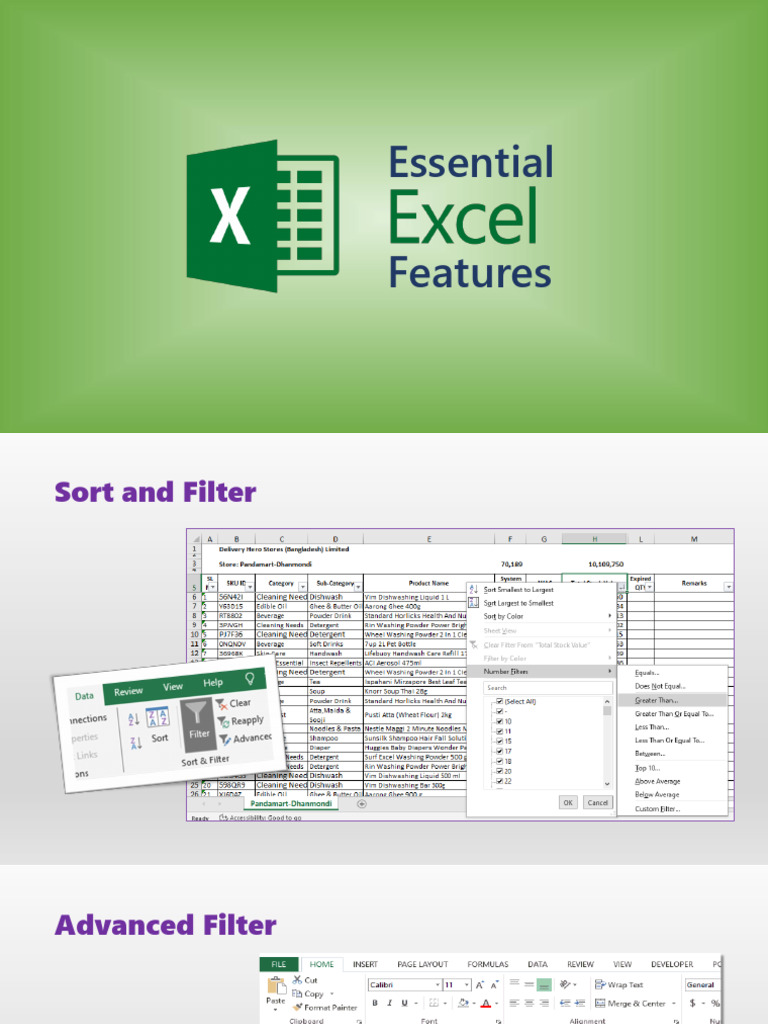 Essential Excel Features | PDF | Computer Engineering | Computing Essential Excel Features | PDF | Computer Engineering | Computing