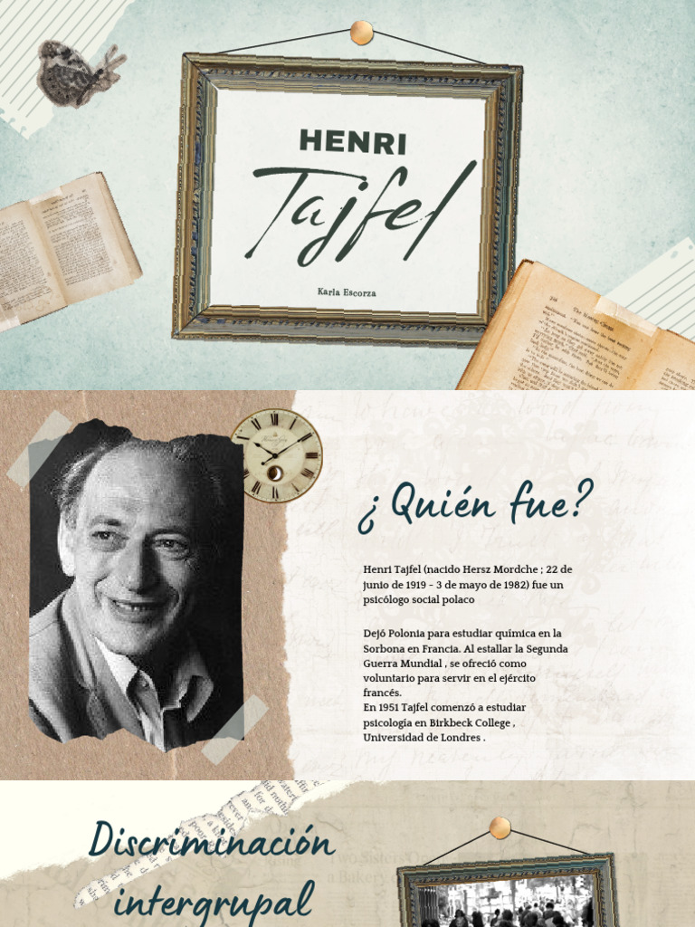 Henri Tajfel | PDF | Sicología | Cognición