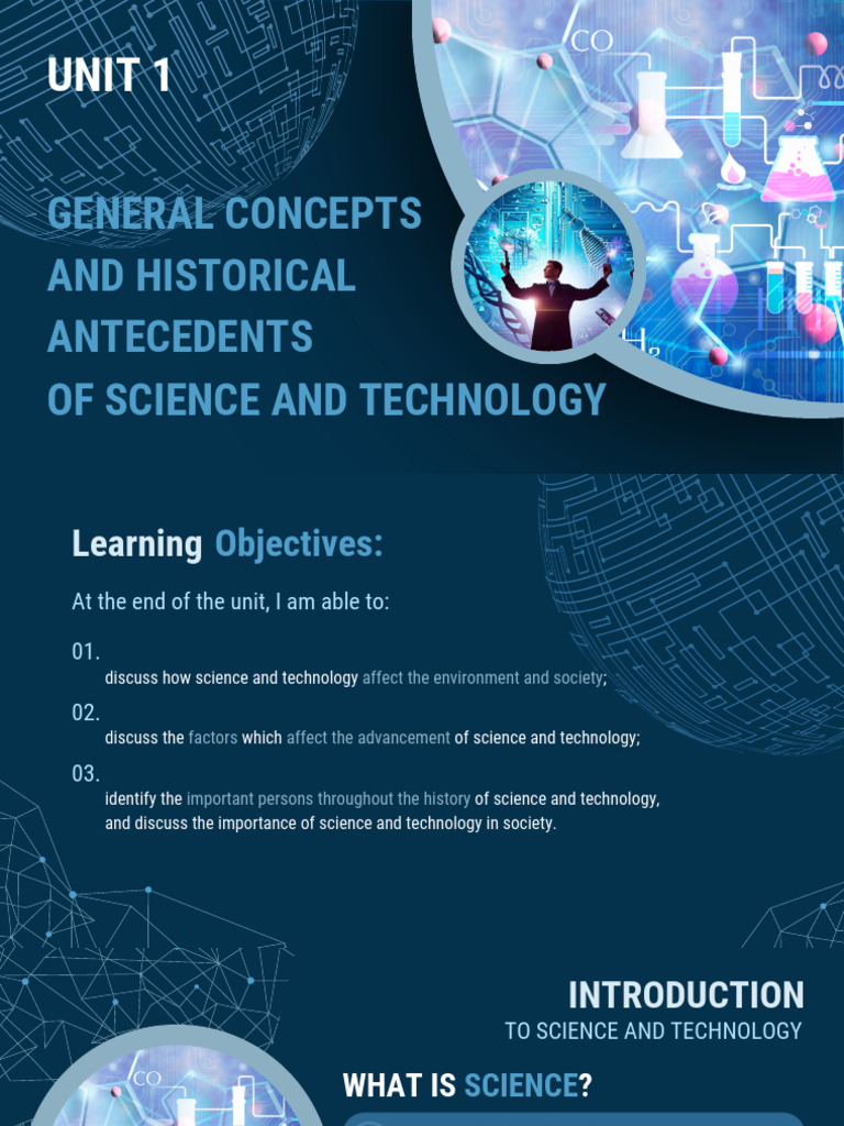 Unit 1 - General Concepts and Historical Antecedents of Science and ...