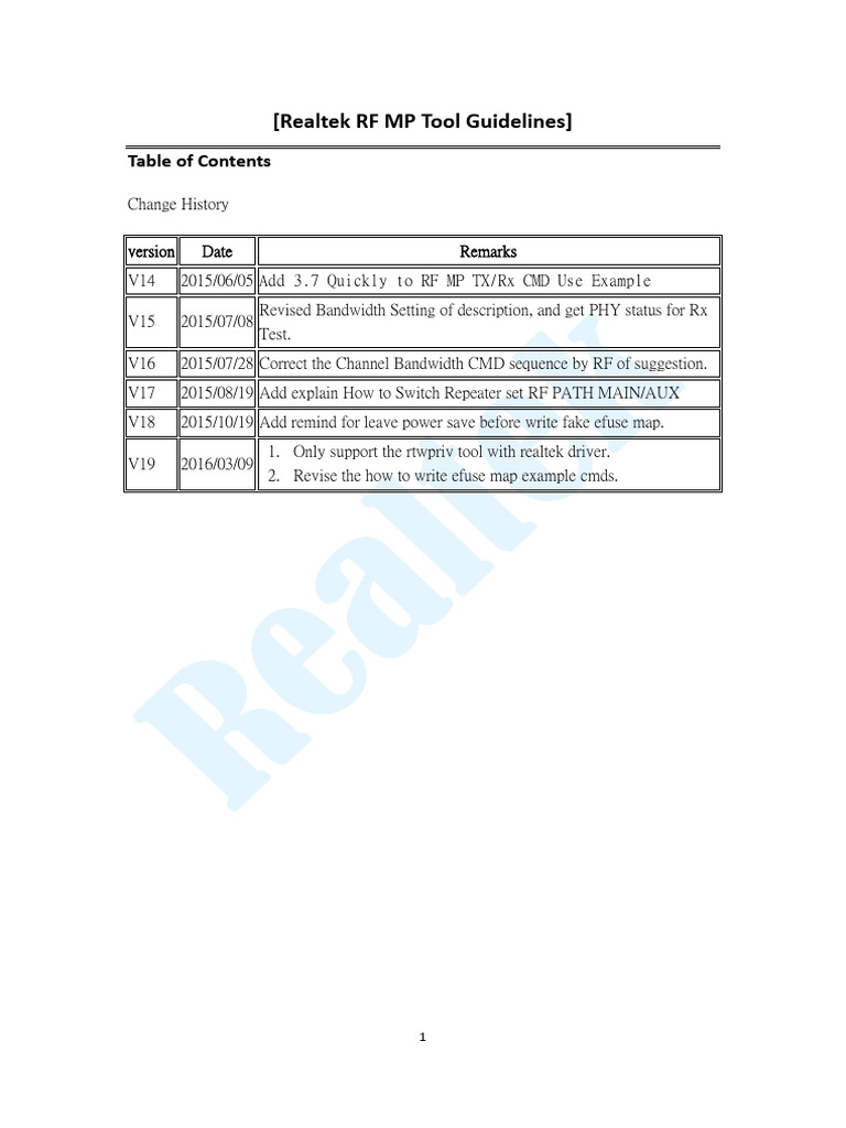 Realtek RF MP Tool Guidelines V19 | PDF | Device Driver | Android ...