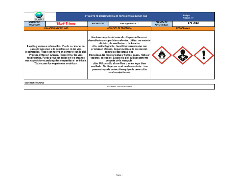 THINNER | PDF | Seguridad y salud ocupacional | Naturaleza