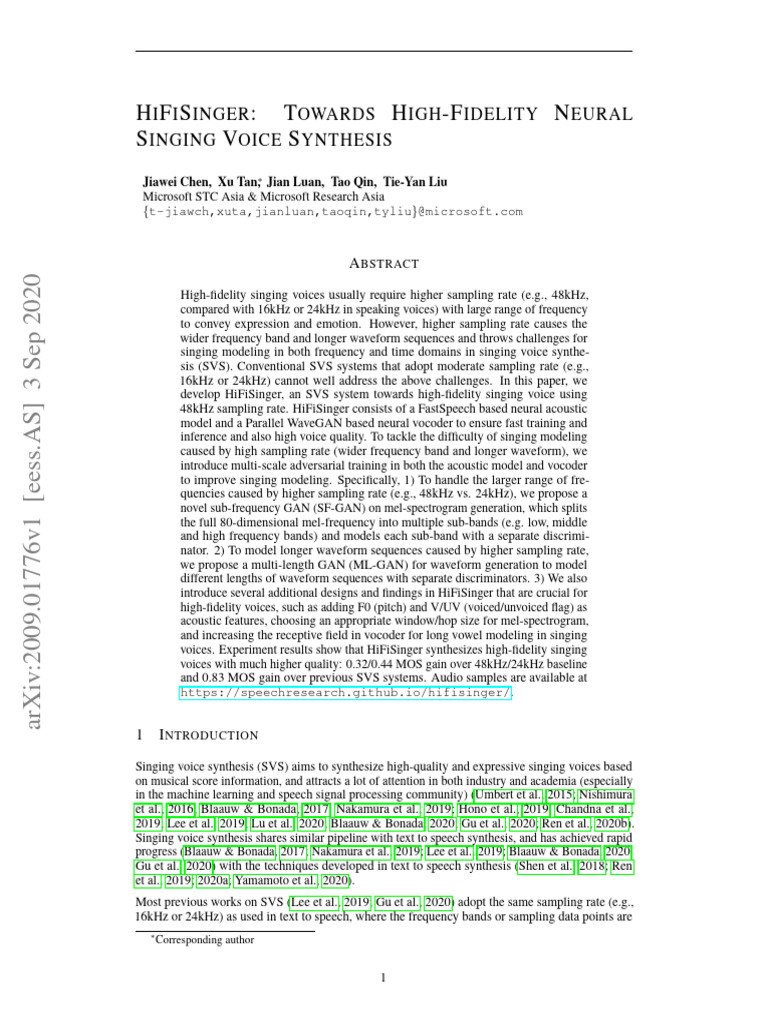 Towards High-Fidelity Neural | PDF | Speech Synthesis | Sampling (Signal Processing)