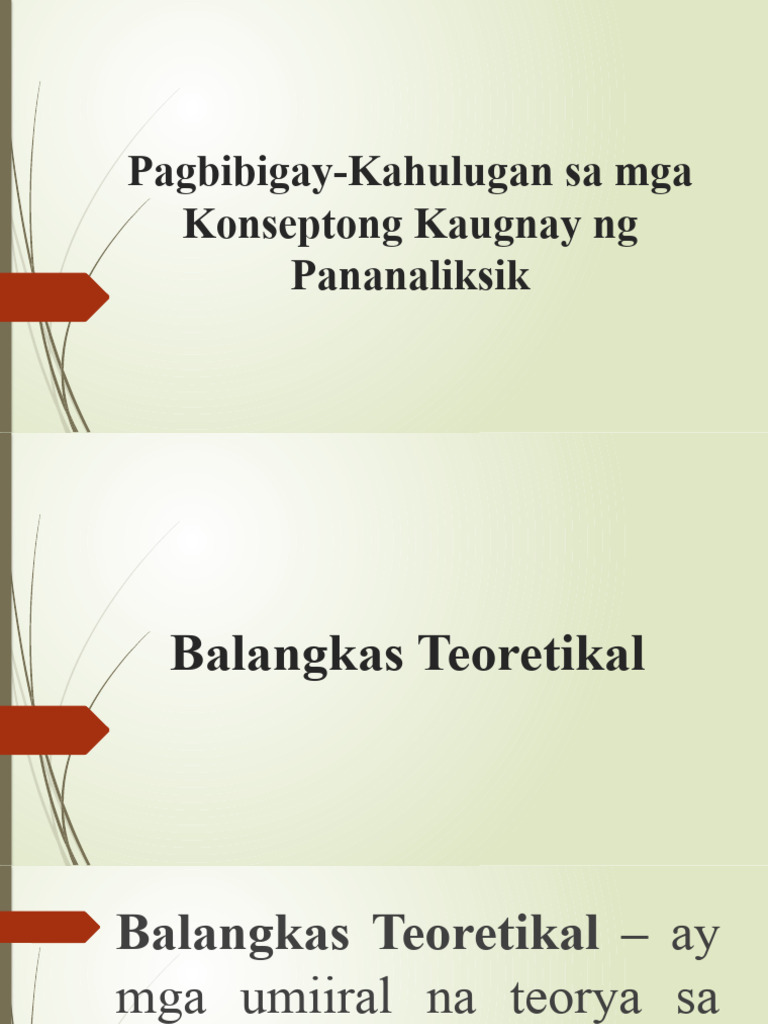 Pagbibigay-Kahulugan Sa Mga Konseptong Kaugnay NG Pananaliksik 080714 | PDF