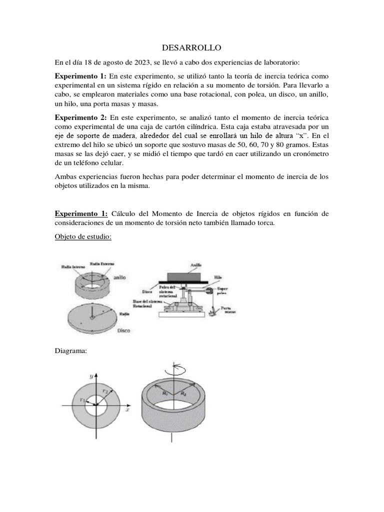 Momento de Inercia-CORRECCIONES | PDF | Geometría | Masa
