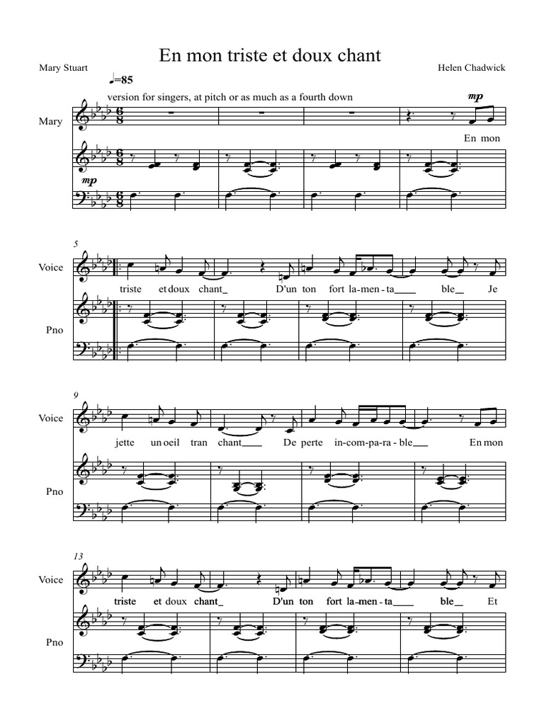 En Mon Triste Et Doux Chant - Helen Chadwick | PDF