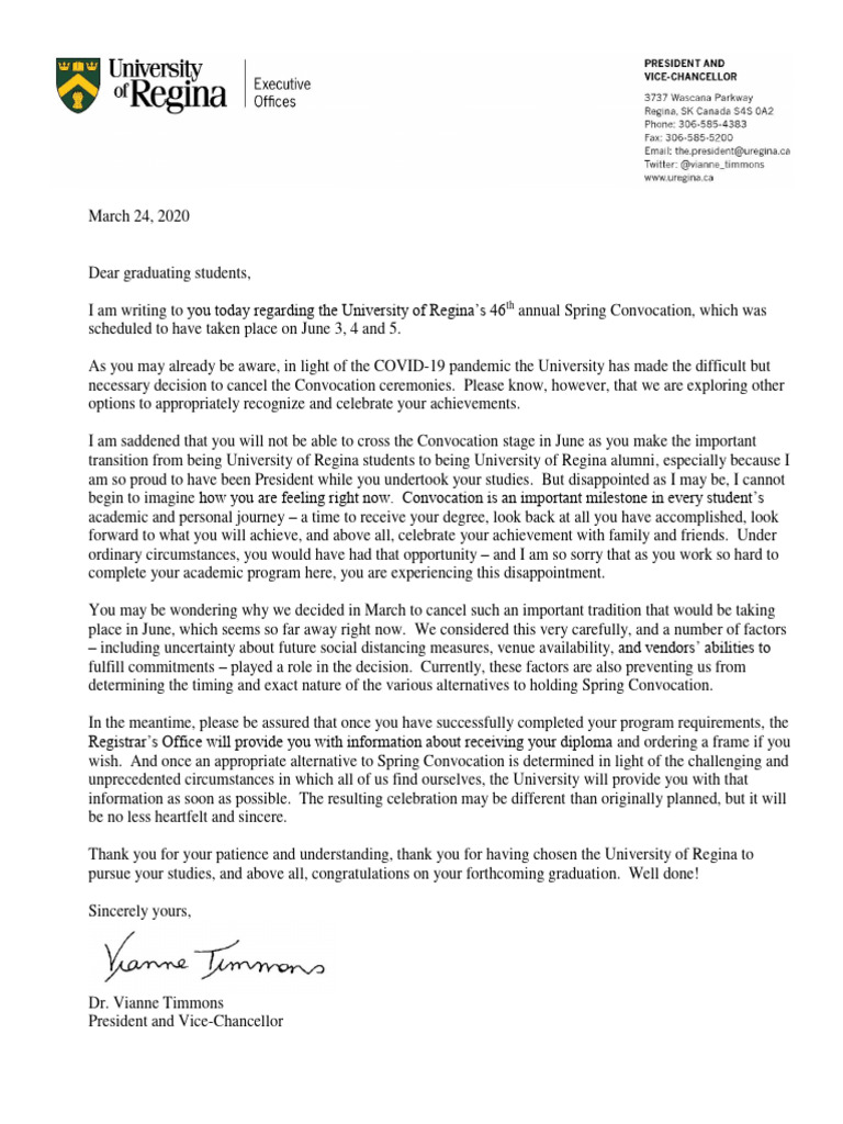 Convocation Message To Students | PDF