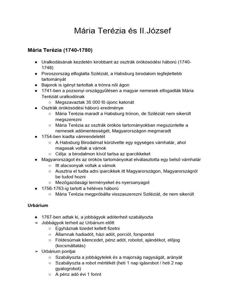 Utf-8''mária Terézia És II. József | PDF
