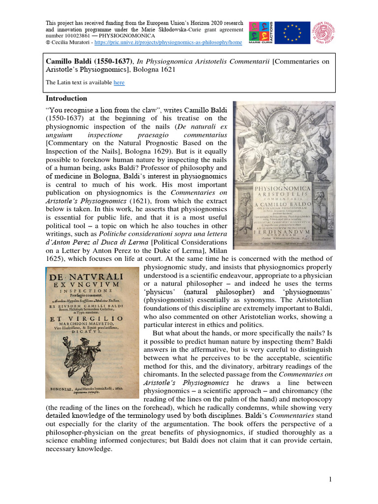 Camillo Baldi | PDF | Reason | Knowledge