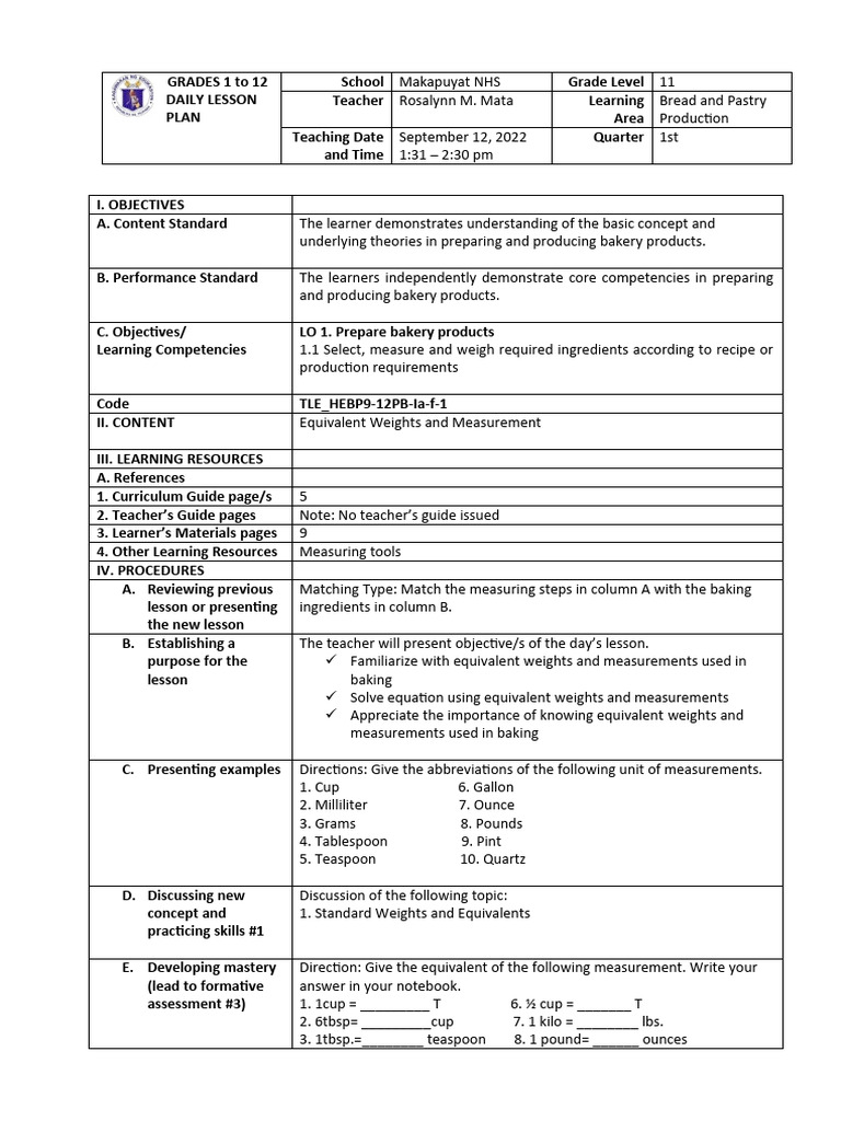 Equivalents and Measurements | PDF | Measurement | Learning