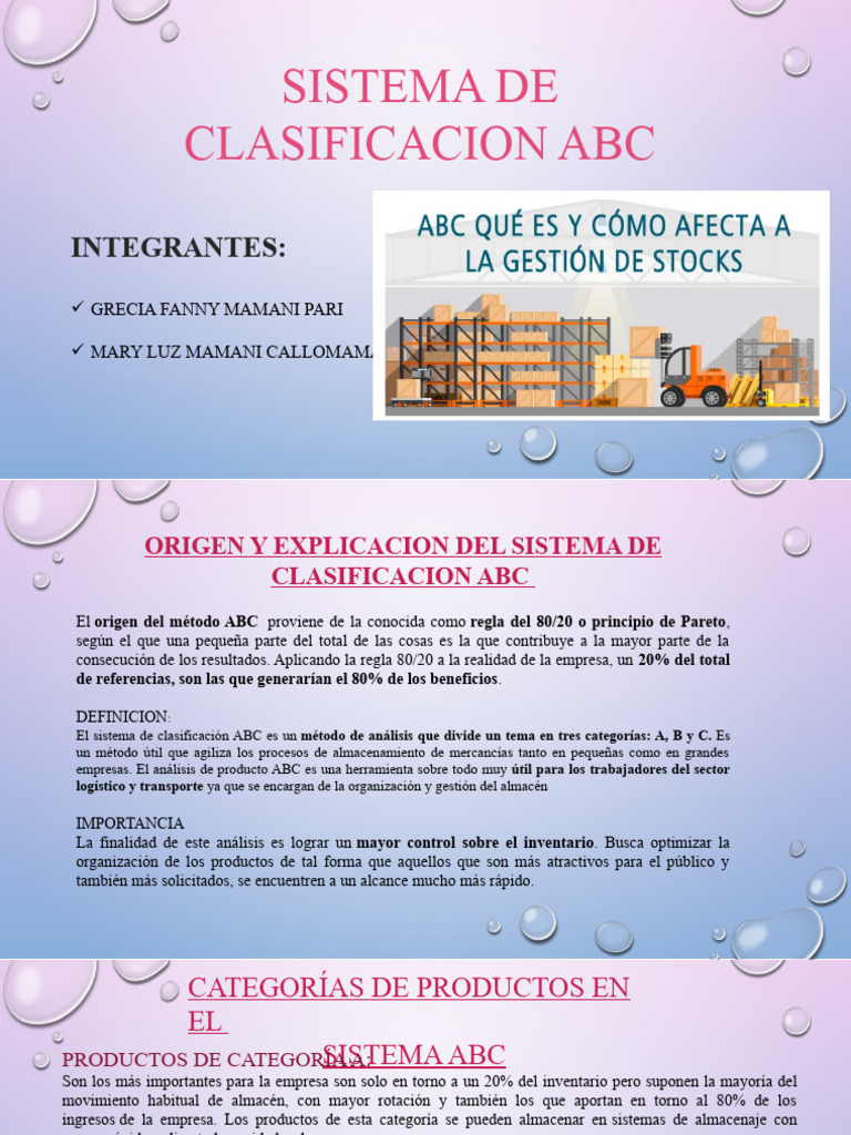 Taller 1 - Grupal - Sistema de Clasificacion Abc | PDF