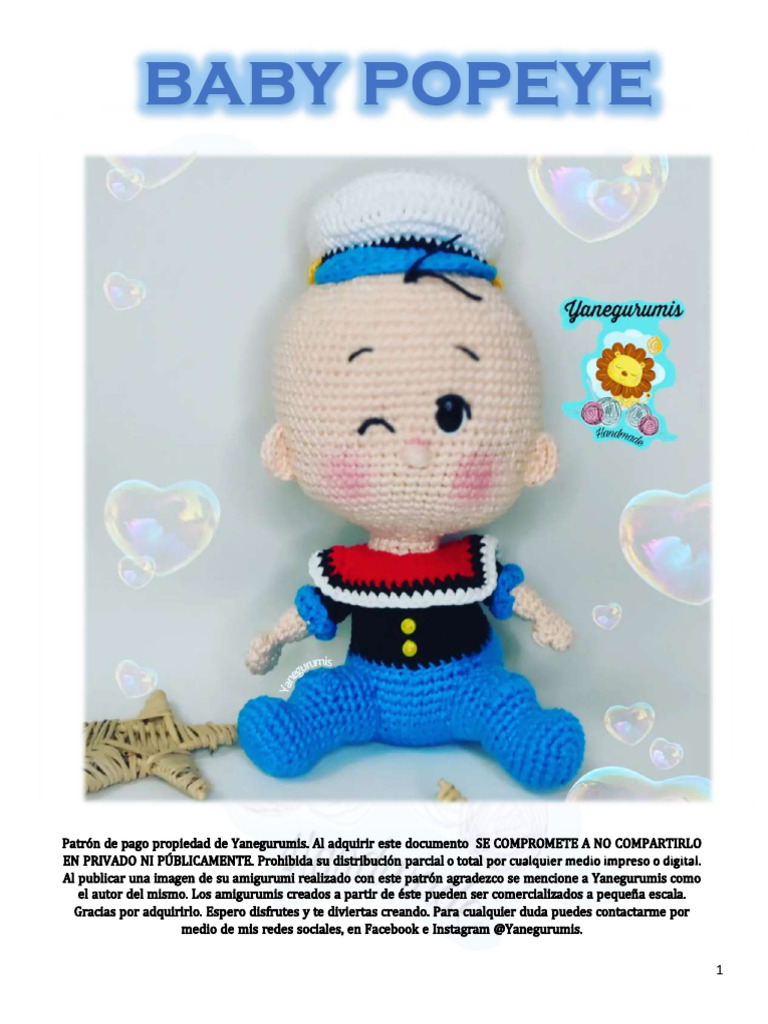 Baby Popeye Yanegurumis | PDF
