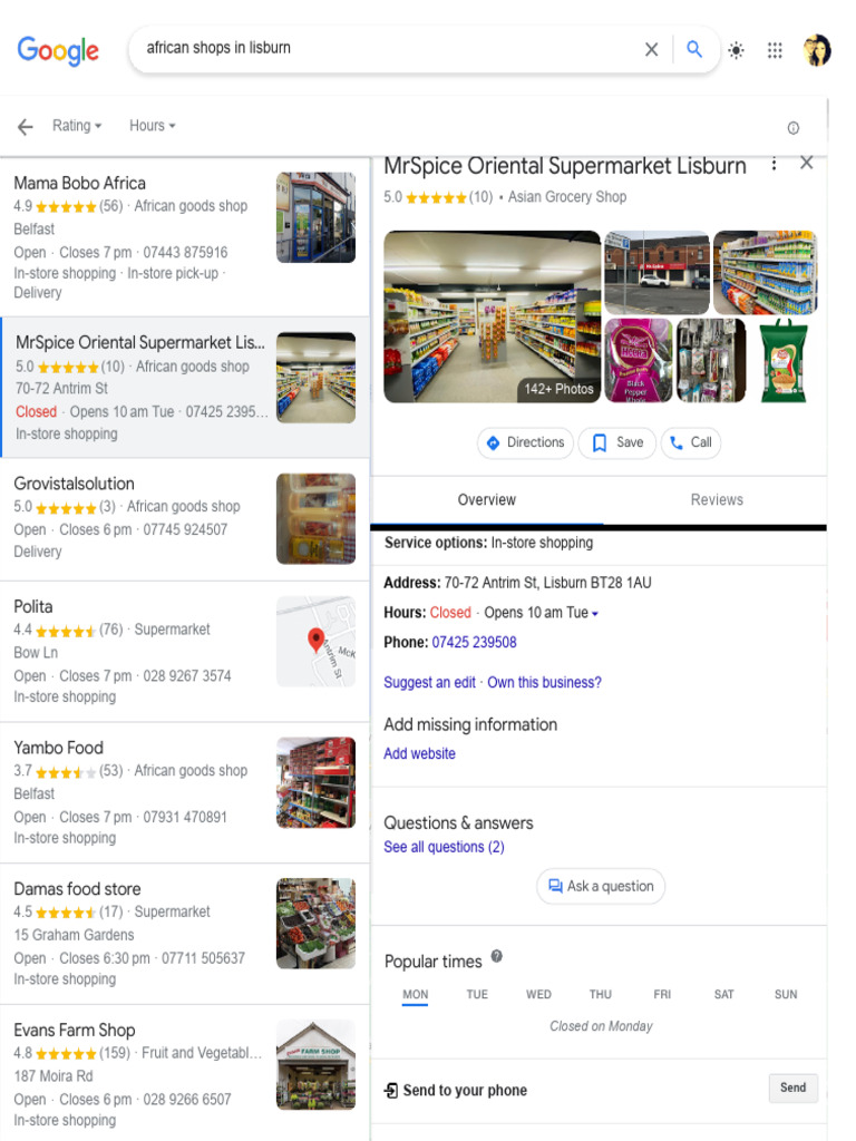 African Shops in Lisburn - Google Search | PDF | Retail Buildings ...