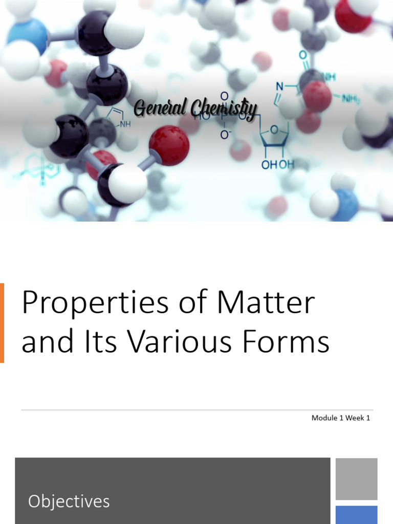 Chemistry Module 1: Properties of Matter | PDF | Mixture | Chemical ...