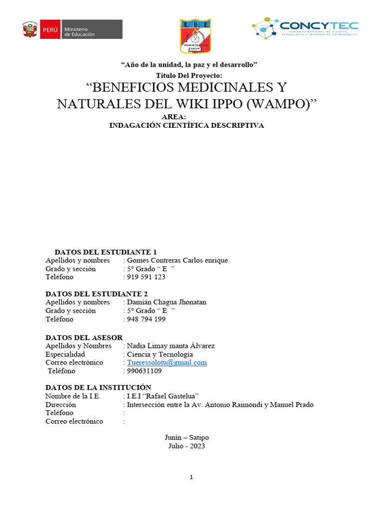 Huampo P.M | PDF | Plantas medicinales