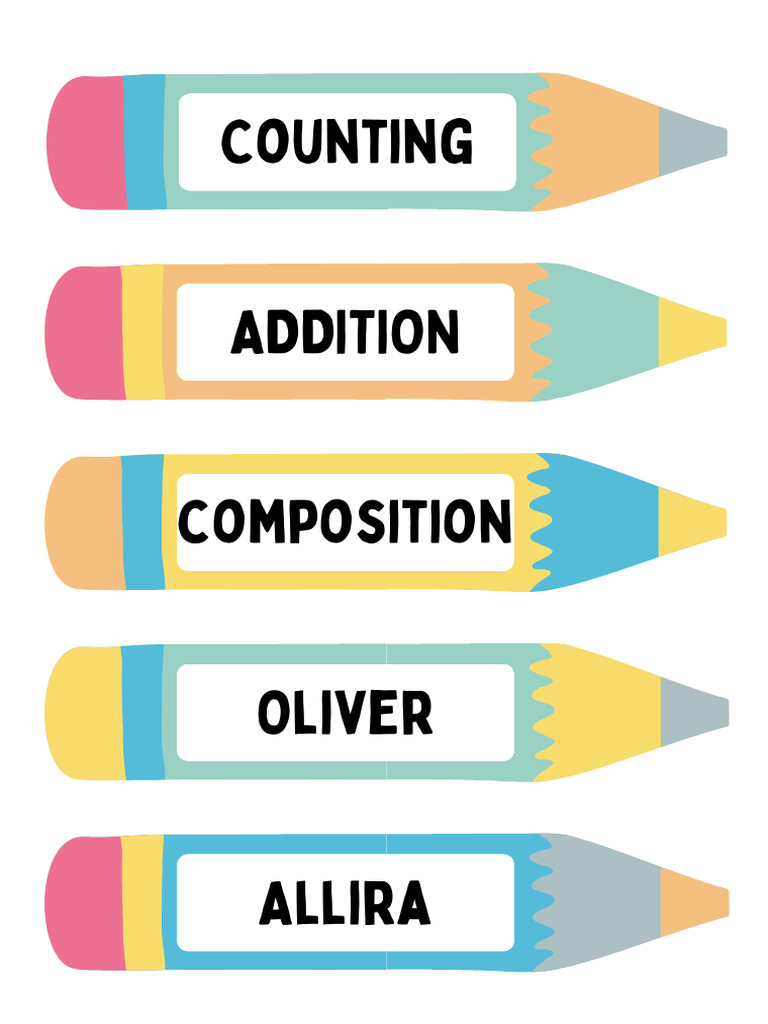 Pencil Name Tags | PDF