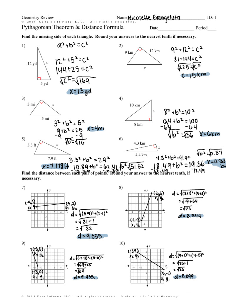 Literal Equations and Pythagorean Theorem | PDF
