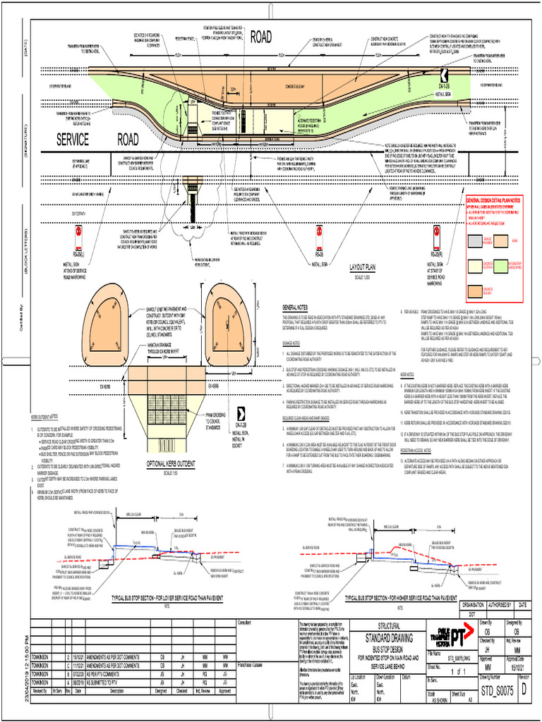 Bus Stop Design and Construction Standards | PDF | Road | Transport