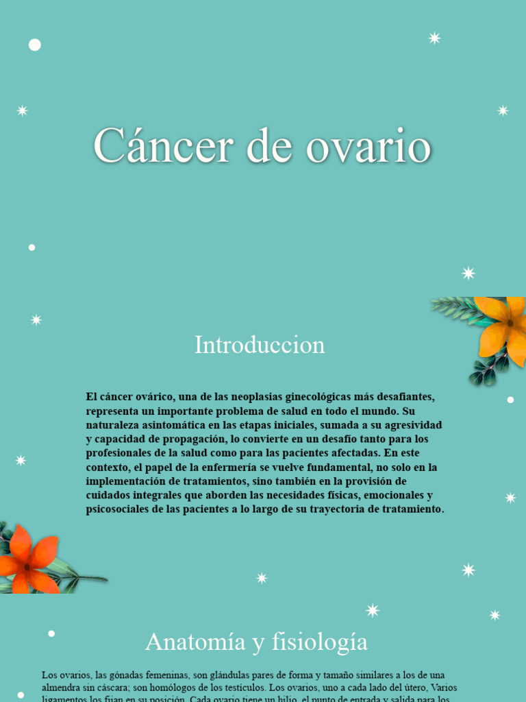 Cancer de Ovario | Descargar gratis PDF | Ovario | Cáncer