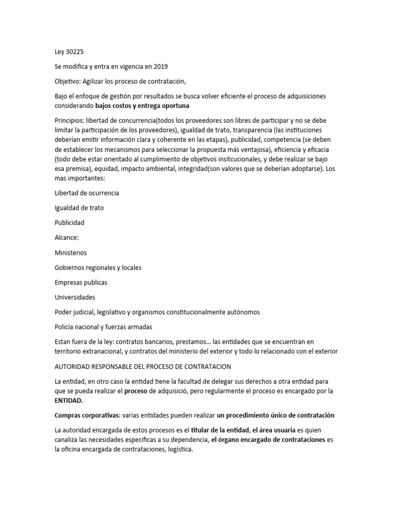 Ley 30225 | PDF | Economias | Gobierno
