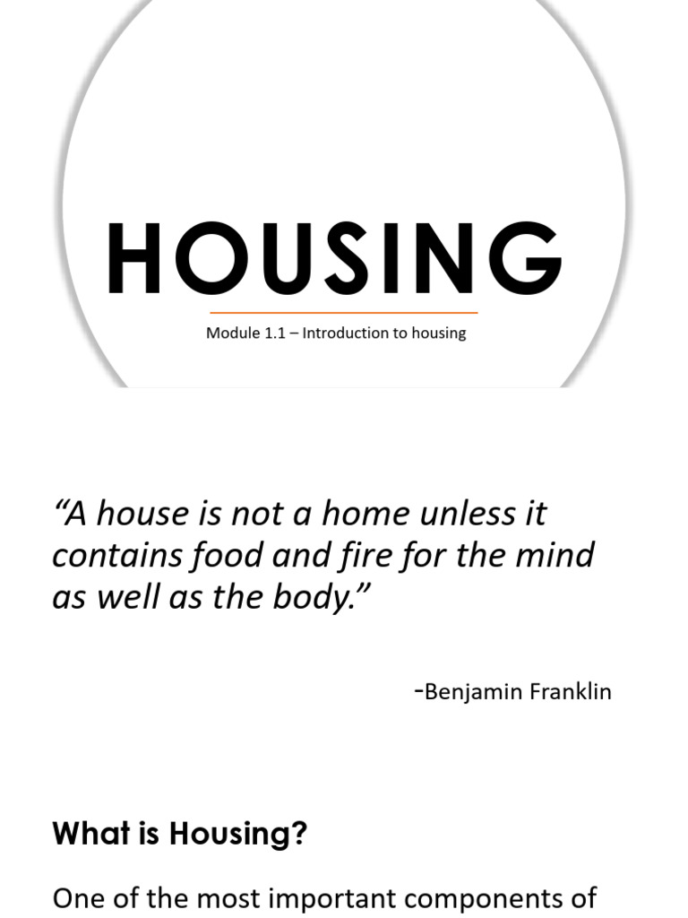 Introduction to Housing Concepts | PDF | Building | Economies
