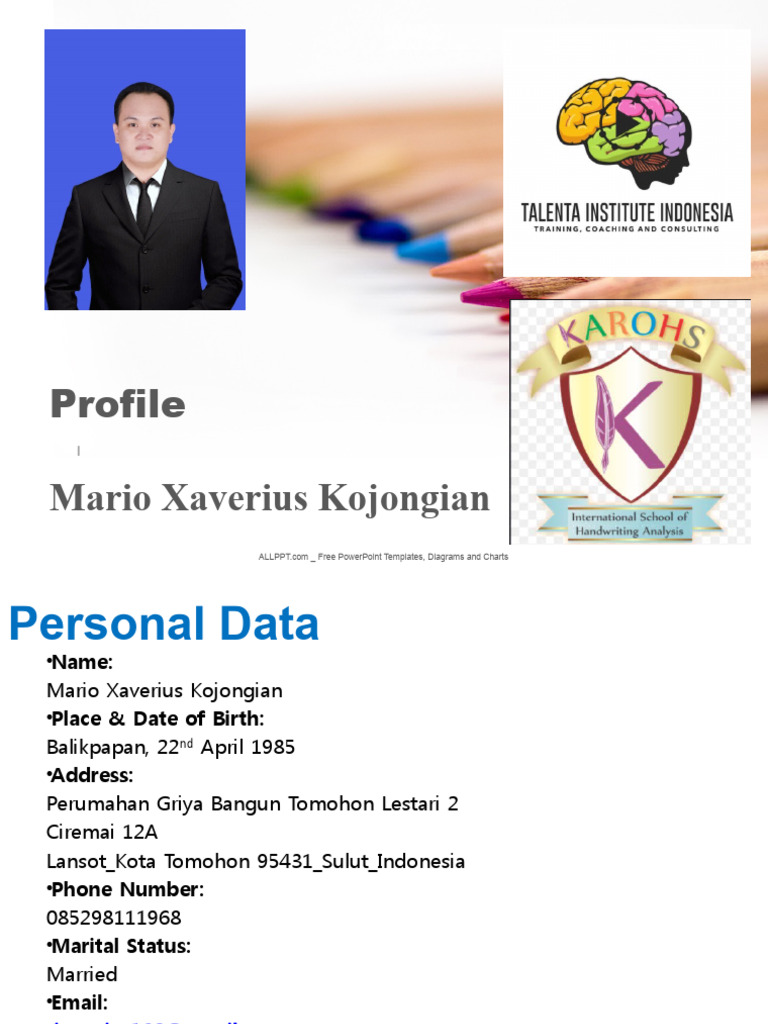 Profil Nara Sumber Bapak Mario Xaverius | PDF