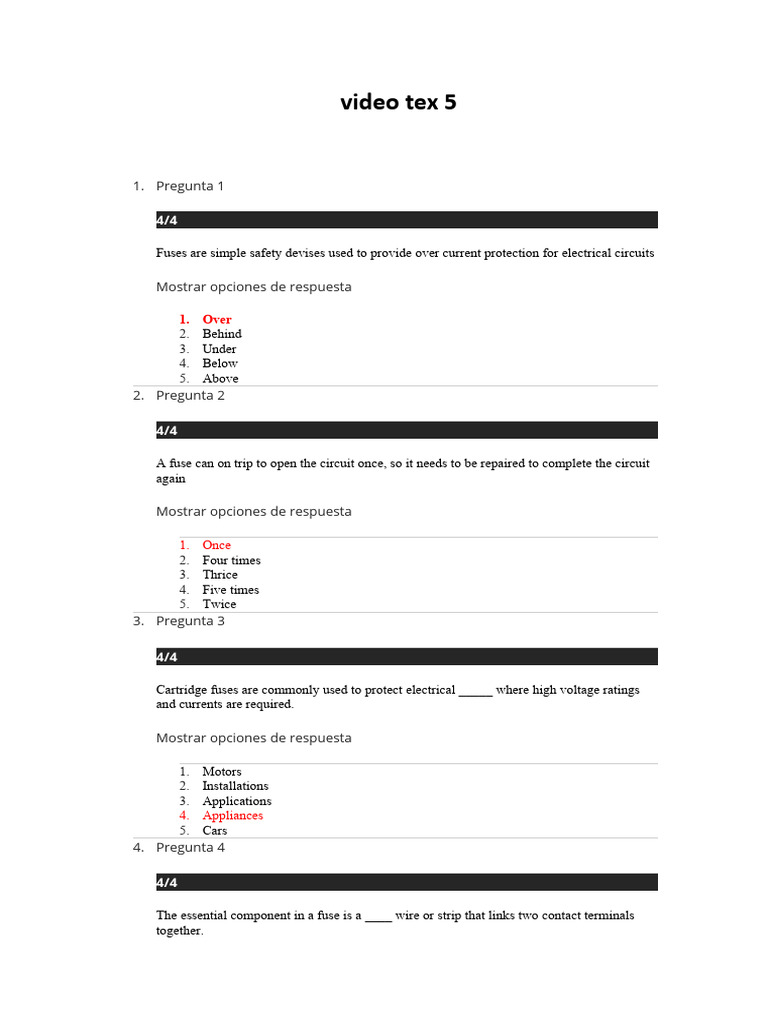 Video Tex | PDF | Fuse (Electrical) | Electrical Wiring