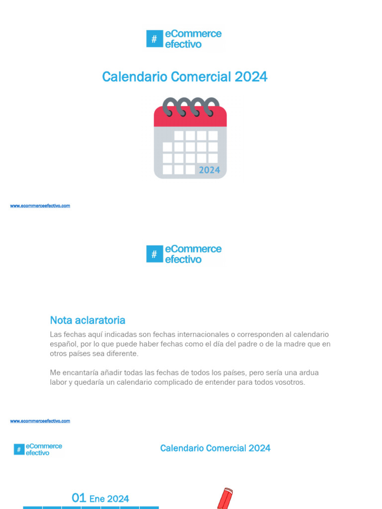 Calendario Comercial 2024 y Diseño de Campañas | PDF