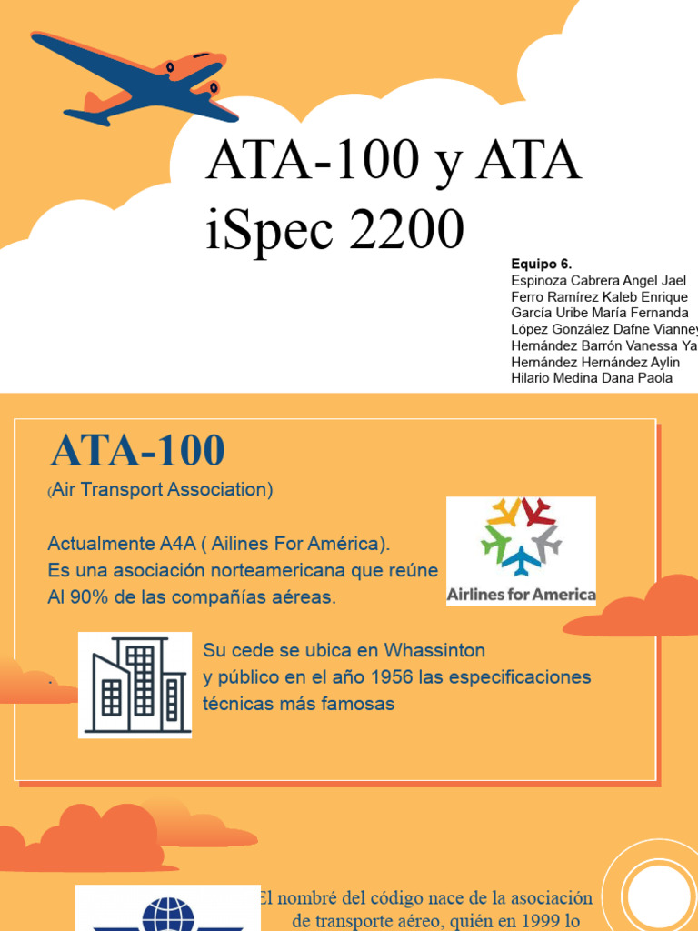 ATA Y ATA 2200 | PDF | Transporte | Aeronave