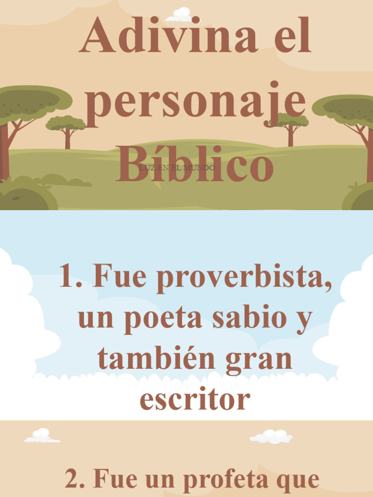 Adivina El Personaje Bíblico | PDF