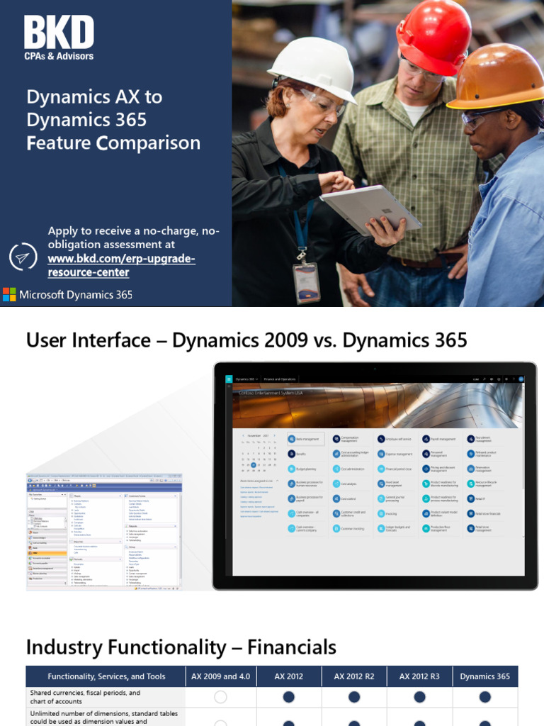 AX To D365 Feature Comparison - EDITED-KB | PDF | Microsoft Windows | Microsoft