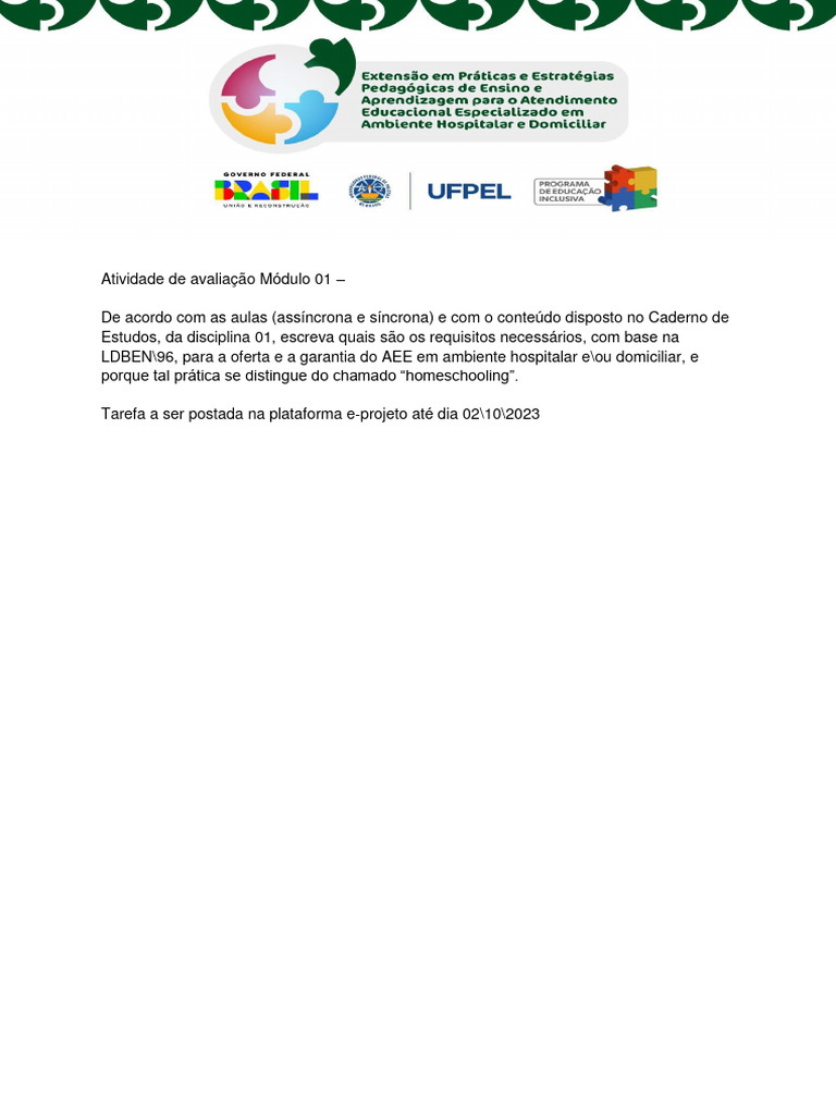 Atividade Módulo 01 | PDF